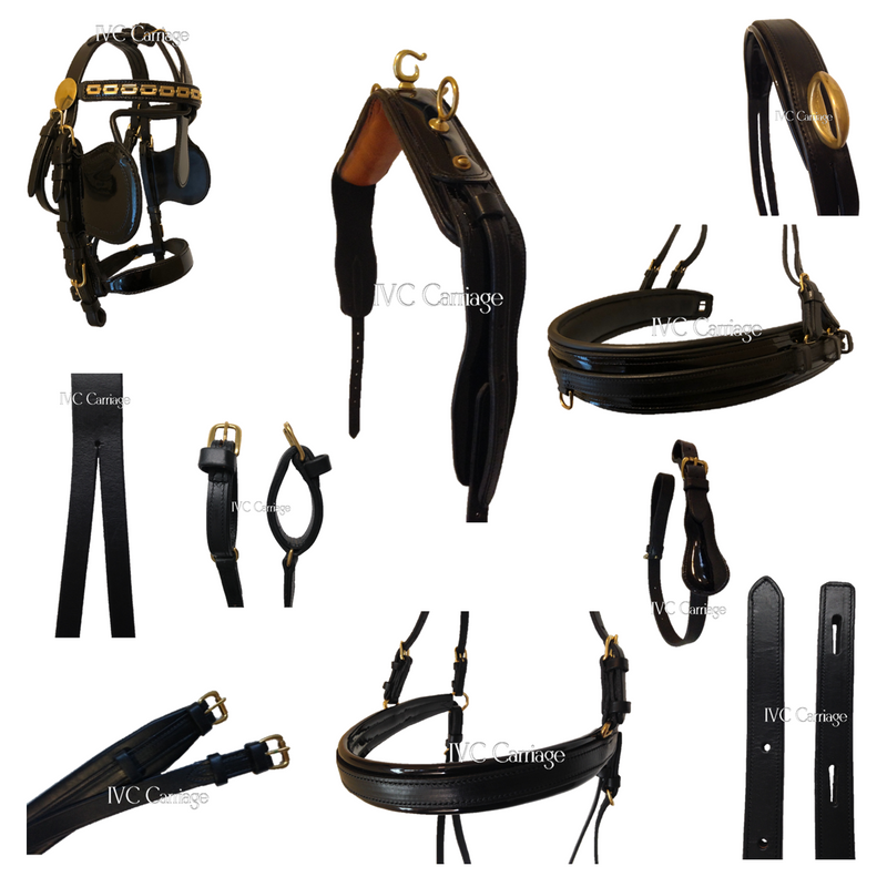 Leather Large Horse Driving Harness | IVC Carriage